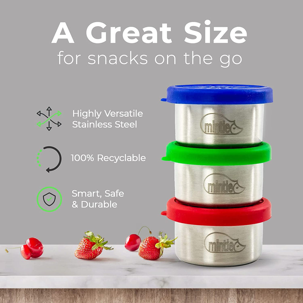 Mini 3 x Snack Pot Set – Mintie Lunchboxes